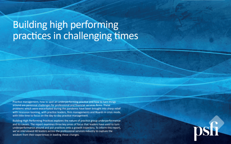 Building High Performing Practices in Challenging Times » PSFI